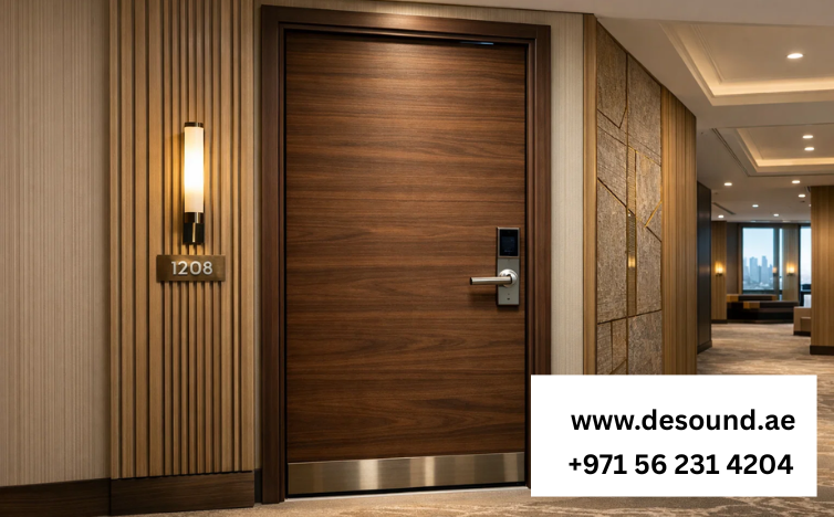 Acoustic Wooden Doors for Modern Dubai Hotels - De Sound
